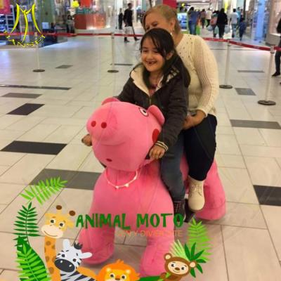 China Hansel entertainment coin operated electric scooter stuffed walking animal for sale