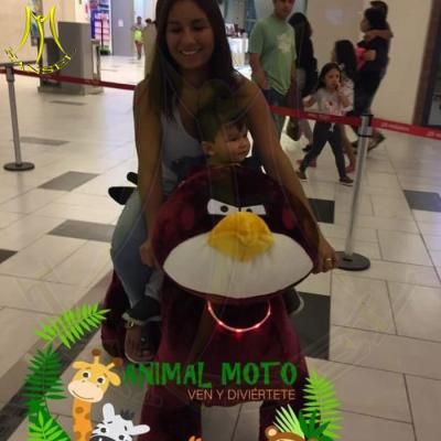 China Hansel amusement park motorized coin operated plush animal plush electric ride for sale