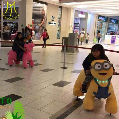 China Hansel amusement children games stuffed electric ride on plush animals for sale