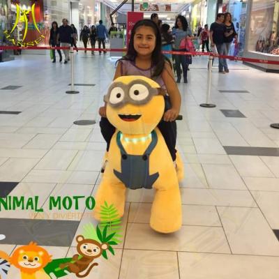 China Hansel shopping mall coin operated plush outdoor ride walking animals for sale