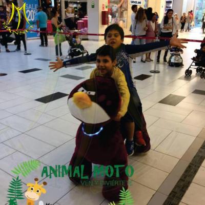 China Hansel entertainment stuffed walking indoor rides electric animal scooters for sale