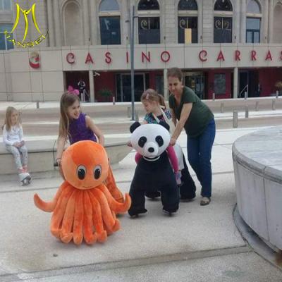 China Hansel  plush toys stuffed animals on wheels plush animal electric scooter for sale