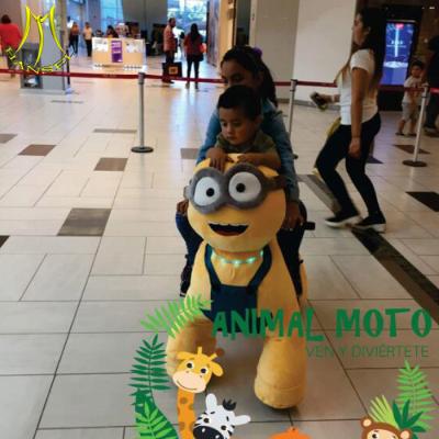 China Hansel children games stuffed playground coin operated ride on animals for sale