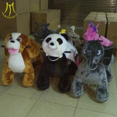 China Hansel amusement park games electric mountable plush motorized animal for sale