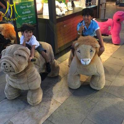 China Hansel amusement park game plush electronic kid riding horse toy for sale