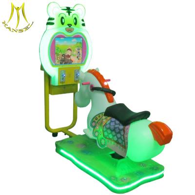China Hansel amusement kiddie rides coin operated electronic video horse rides for sale