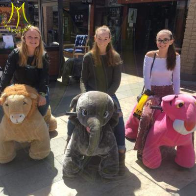 China Hansel High quality electric walking electric plush animal toy rides for park for sale