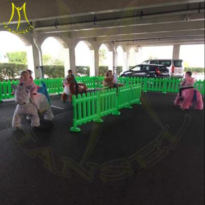 China Hansel electronic funny battery operated kids ride on plush horse for park for sale