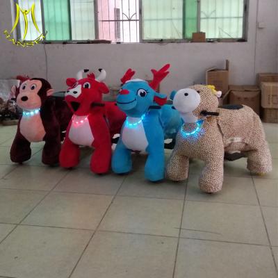 China Hansel safari plush animals walking stuffed animal electric ride for outdoor park for sale