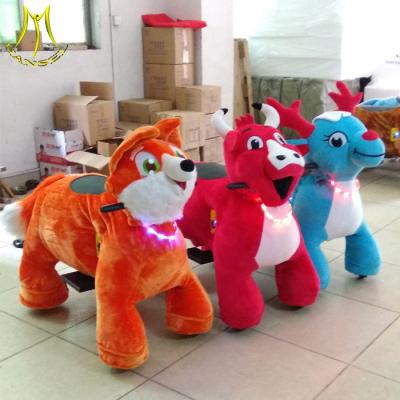 China Hansel  amusement games battery animal kids stuffed electric rides on animal for sale
