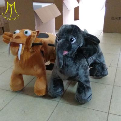 China Hansel commercial animal electric ride on walking plush elephant renting in mall coin ride for sale