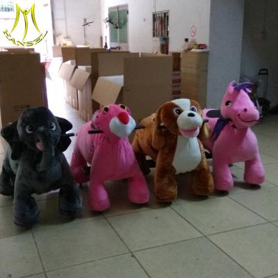 China Hansel  Hot selling shopping mall electric mountable animal plush ride for sale