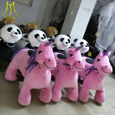 China Hansel  children lovely toy battery operated panda scooter ride with coin wholesale for sale
