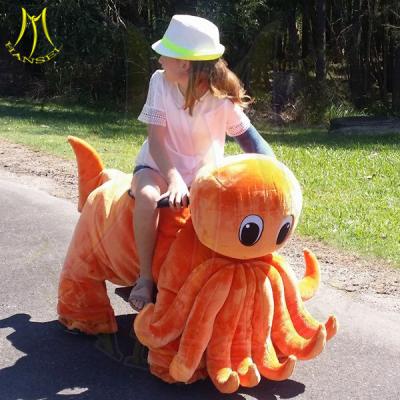 China Hansel outdoor park unicorn motorized plush animal rocking horses for adults for sale