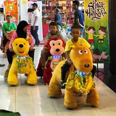 China Hansel  funfair plush animal toy car dinosaur 24 volt ride on toy for kids and adults wholesale for sale