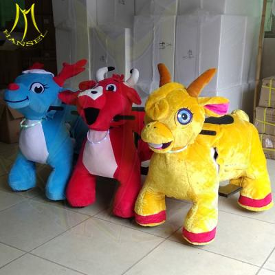 China Hansel outdoor games children game electric unicorn motorized plush animal for sale