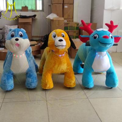 China Hansel amusement battery operated stuffed walking animal ride on toy car for sale