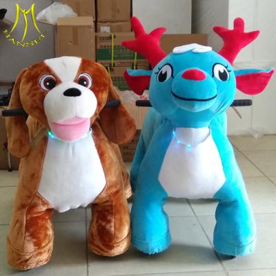 China Hansel amusement park walking plsuh electronic animal scooter rides for sale
