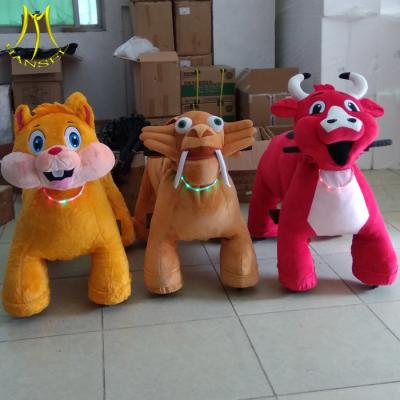 China Hansel amusement park walking stuffed plush animal kids ride on unicorn toy for sale