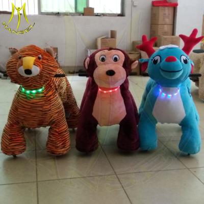China Hansel Amusement park electric walking stuffed children ride on animals for sale