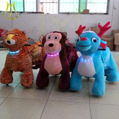 China Hansel amusement park motorized plush animal plush unicorn electric scooter for sale