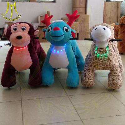 China Hansel amusement park commercial electric ride on plush motorized animals for sale