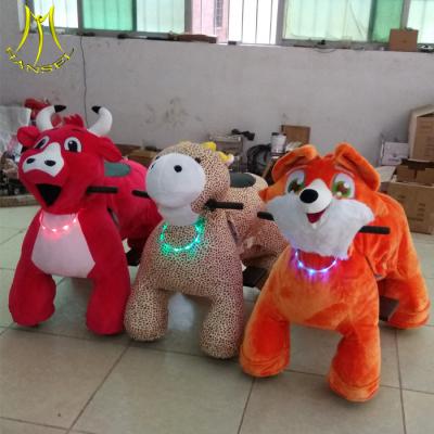 China Hansel Guangzhou 4 wheels electric car animals bike  stuffed ride on zebra for kids & adult for sale