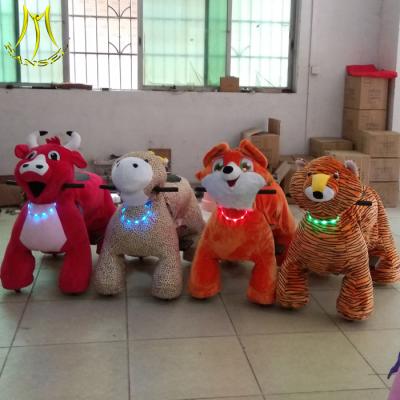 China Hansel  wholesales plush animal toy car dinosaur 24 volt ride on toy for kids for sale