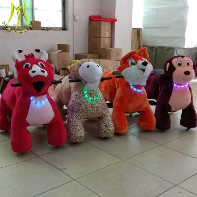 China Hansel  theme park equipment for sale plush electronic kid riding horse toy shopping mall for sale