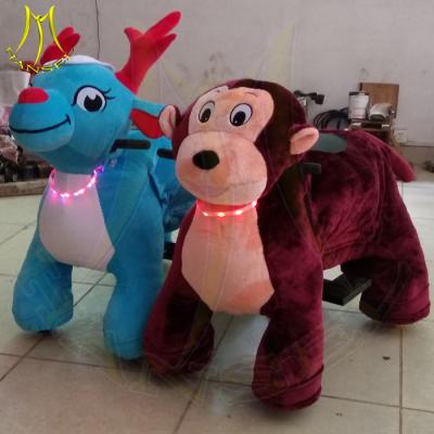 China Hansel amusement electric game machine kids stuffed ride on walking animals for sale