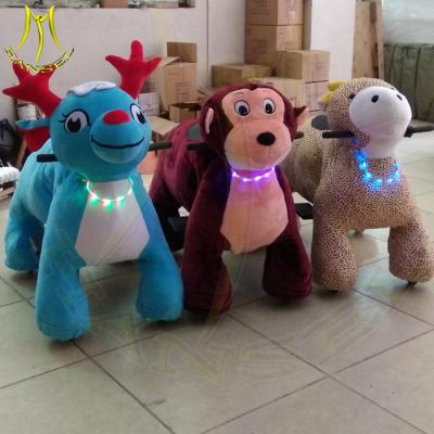 China Hansel amusement kids walking battery operated ride on stuffed animals for sale