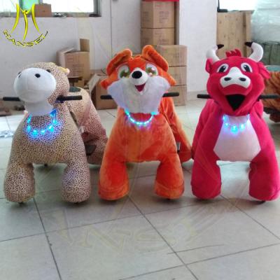 China Hansel amusement toy battery operated ride on plush animal toy rides for sale