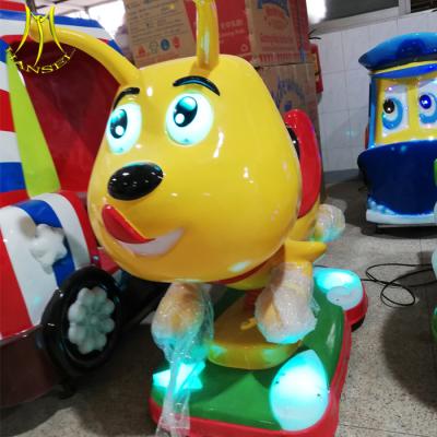 China Hansel  fiberglass kiddy ride machine funny racing car small amusement park kiddie ride for sale