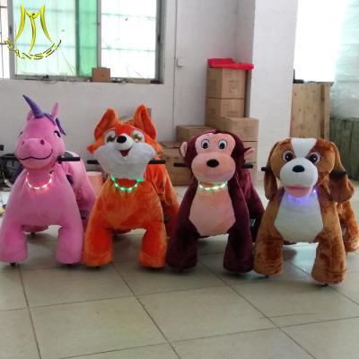 China Hansel shopping mall kids plush riding animals plush riding motorized animals for sales for sale