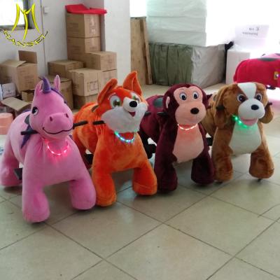 China Hansel wholesale battery coin operated animal car for mall 4 wheels animal bikes for sale