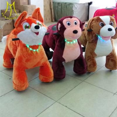 China Hansel  shopping mall children electric stuffed walking animals toy ride for sale