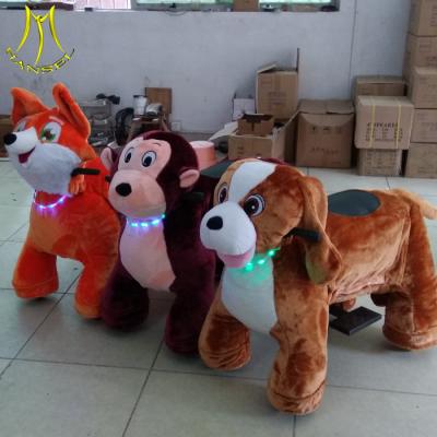China Hansel guangzhou manufacturer walking fireproof plush motorized riding animals for sale