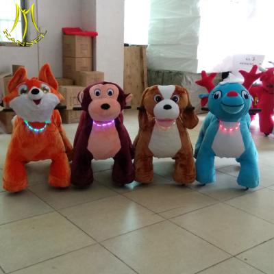 China Hansel  amusement park mall plush electronic kid riding animals with non coin for sale