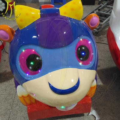 China Hansel amusement park coin operated electric video children cars for sale