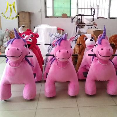 China Hansel hot fairground attraction kids token ride happy ride toy unicorn for sale
