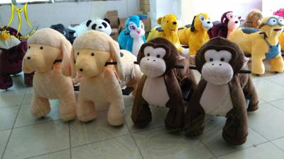 China Hansel shopping mall electric walking large plush ride on animal toys for sale
