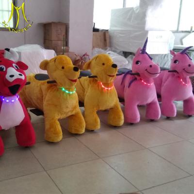 China Hansel  outdoor playground unicorn electric scooter with battery walking dog toy for sale