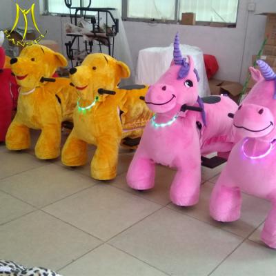 China Hansel luna park toys large ride on pony animal toy plush kiddie rides for sale
