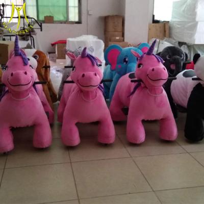 China Hansel  dinosaur park animales mountables popular plush walking animal electric ride for mall for sale