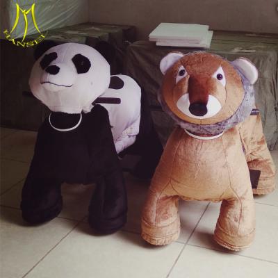 China Hansel high quality indoor electric plush battery ride on unicorn with music for sale