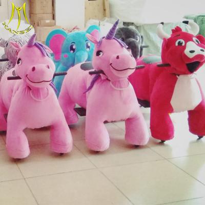 China Hansel  wholesale kids stuffed coin operated dinosaur ride scooter for sale