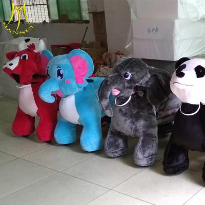 China Hansel  kiddie ride amusement park soft stuffed animal car ride for children for sale