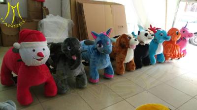 China Hansel  attractive shopping mall 150KG bearing motorized plush riding animals for sale