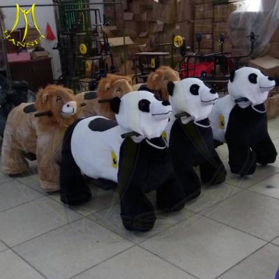 China Hansel  kids plush stuffed electric battery operated ride animals for mall for sale