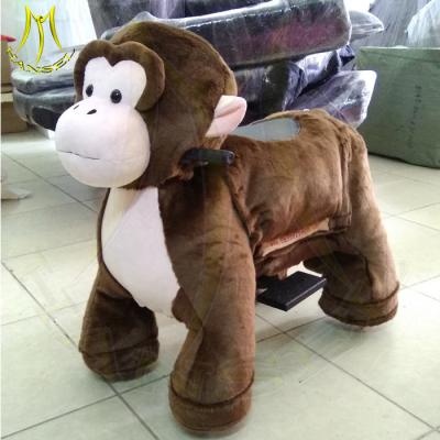 China Hansel funny electric  kids ride on plush motorized riding horse for park for sale